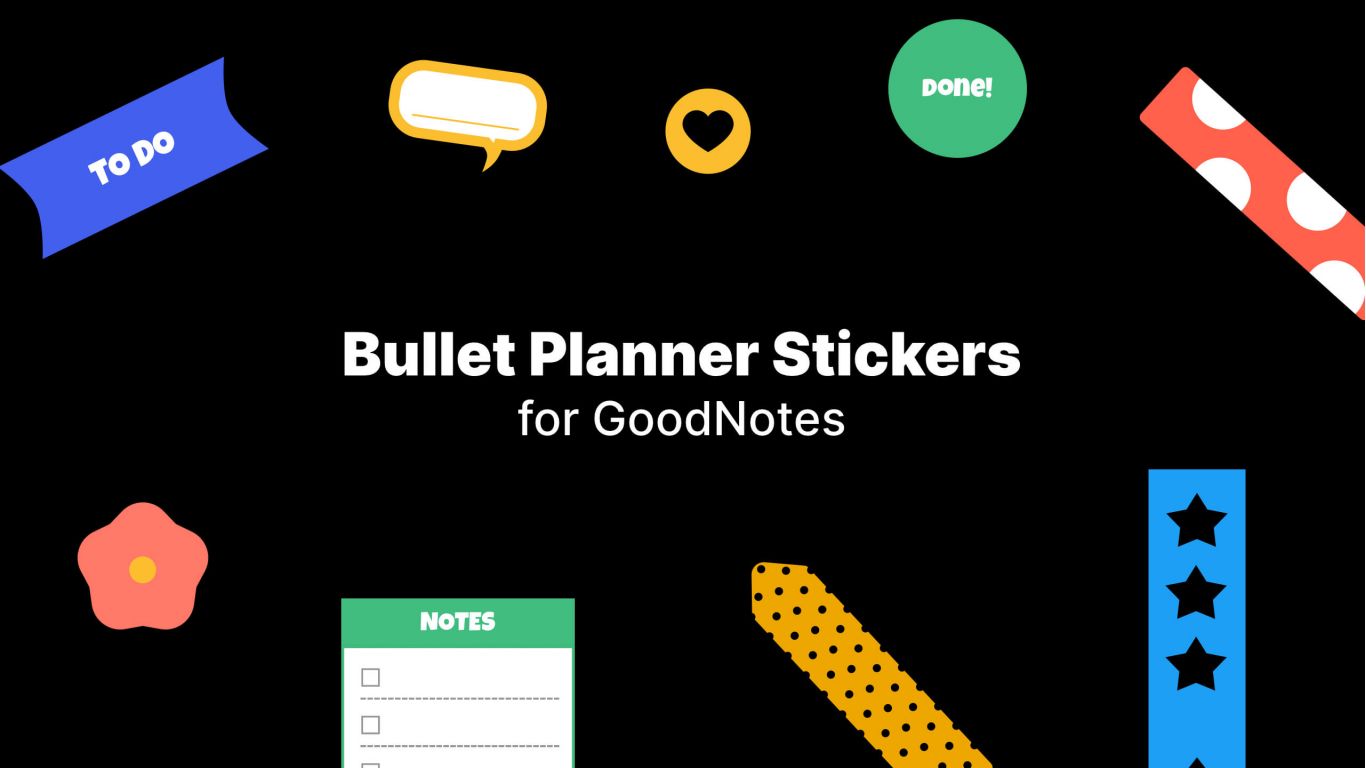 GoodNotes | Bullet Planner Stickers - Free Digital Planners