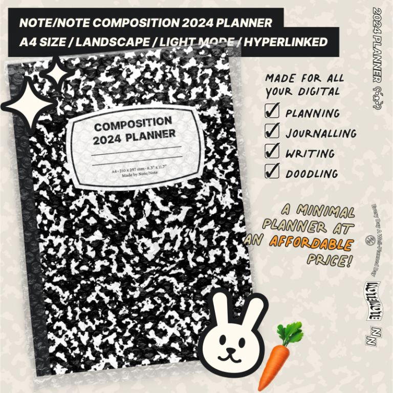 Composition 2024 Planner — LIGHT MODE - Free Digital Planners