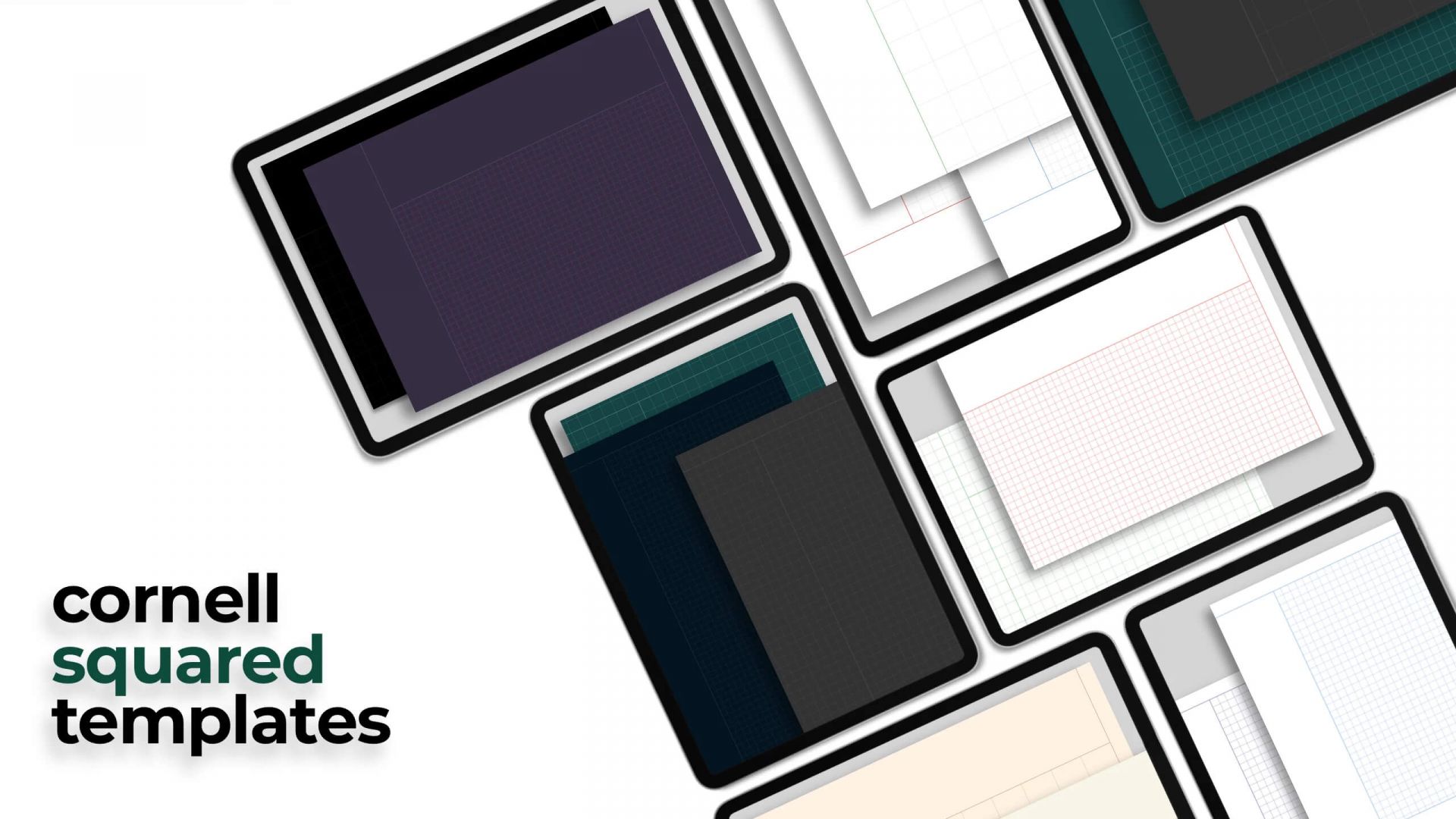 Cornell Paper (Squared Grid Edition) - 270 Digital Paper Templates for ...