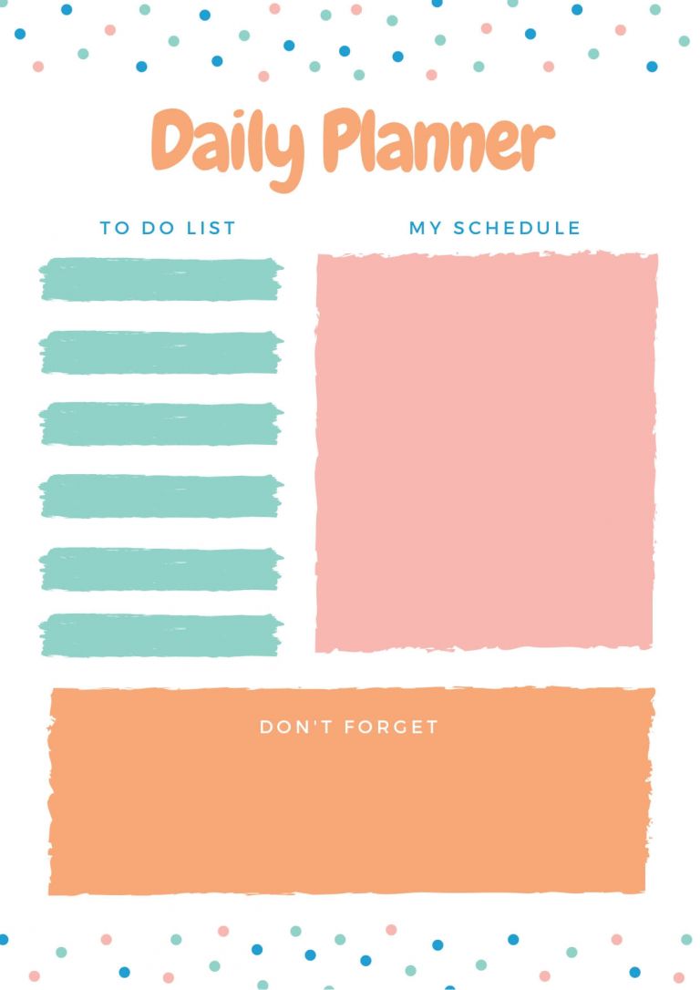 Free Cute Colorful Pdf Planner - Free Digital Planners