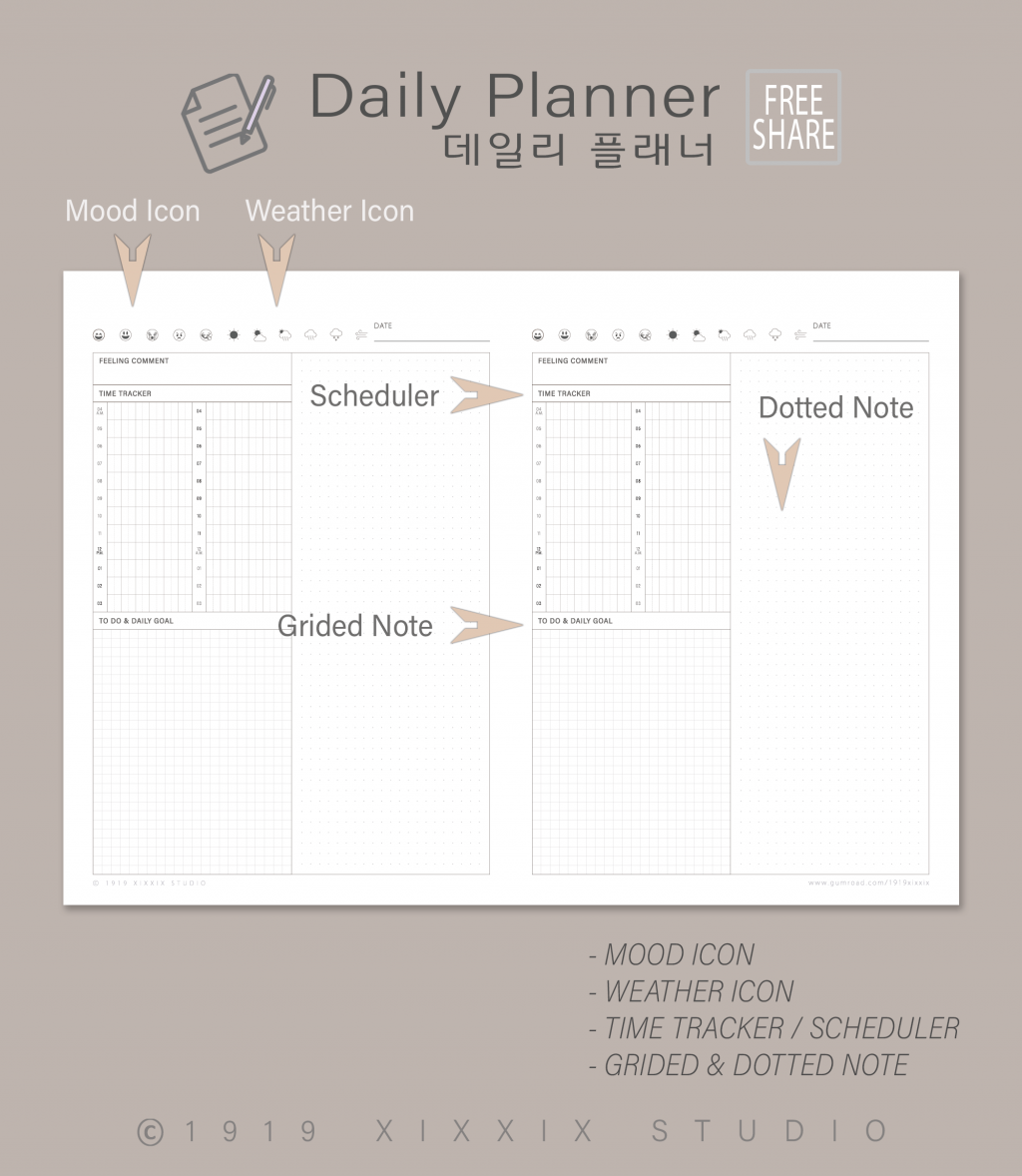 Daily Planner Template - Free Digital Planners