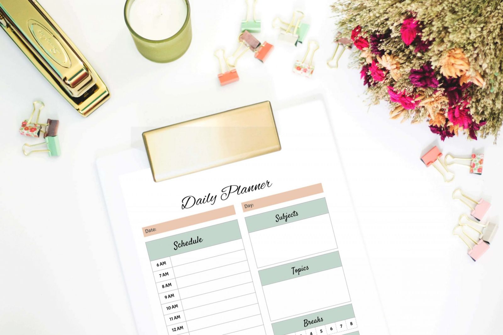 Daily Study Planner Printable Free - Free Digital Planners