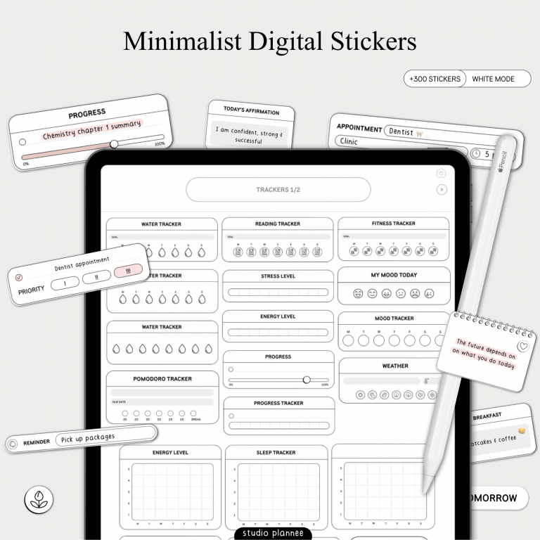Digital Stickers & Widgets Free Sample - Free Digital Planners