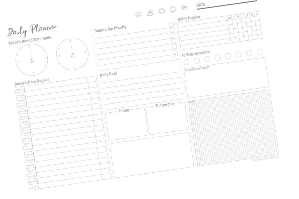 Digital Schedule and Diary - Daily Planner - Free Digital Planners
