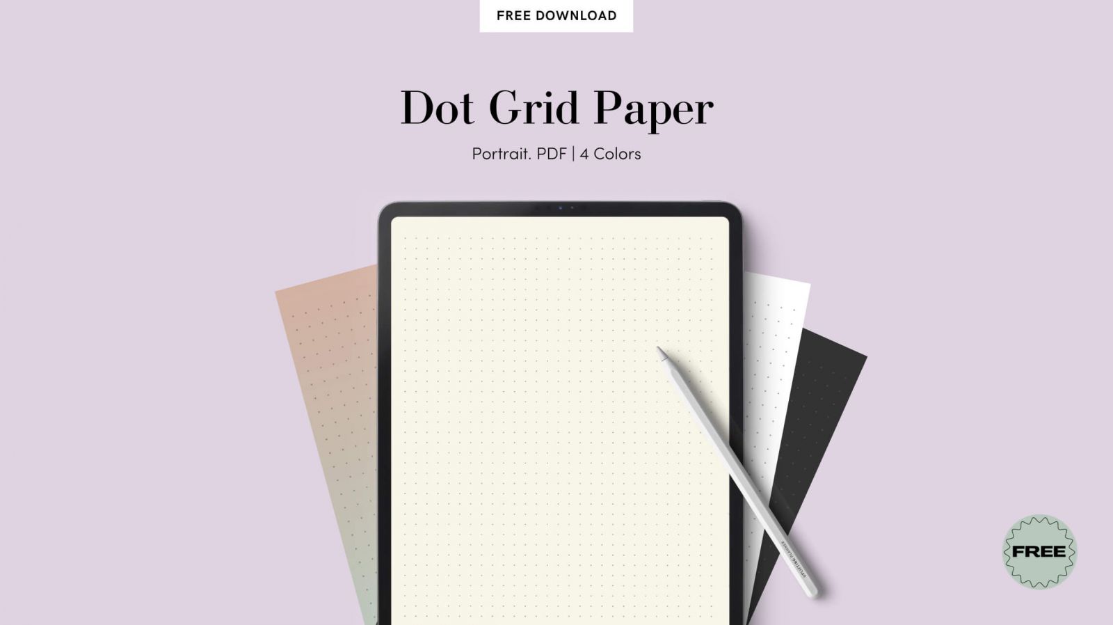 Free Dot Grid Paper (4 colors) - Free Digital Planners