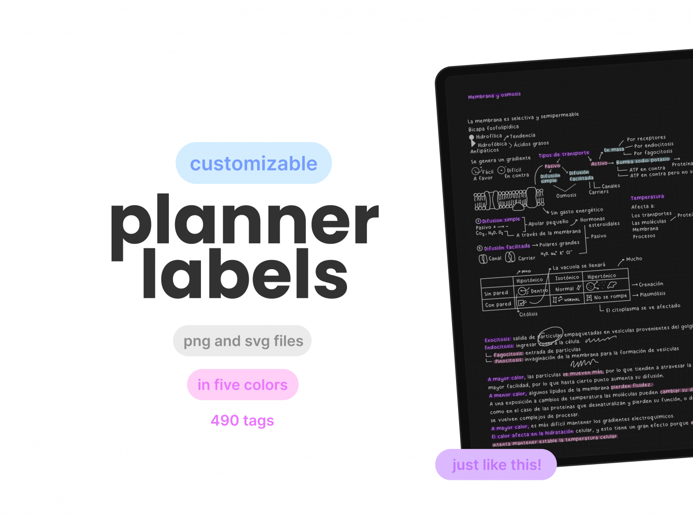 Label Sticker Tags for Digital Planning/Printing - Free Digital Planners