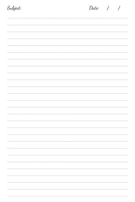 Lined Journal PDF - 120 pages - Free Digital Planners