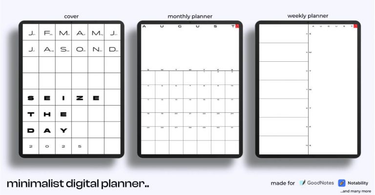 Minimalist Digital Planner - Free Digital Planners
