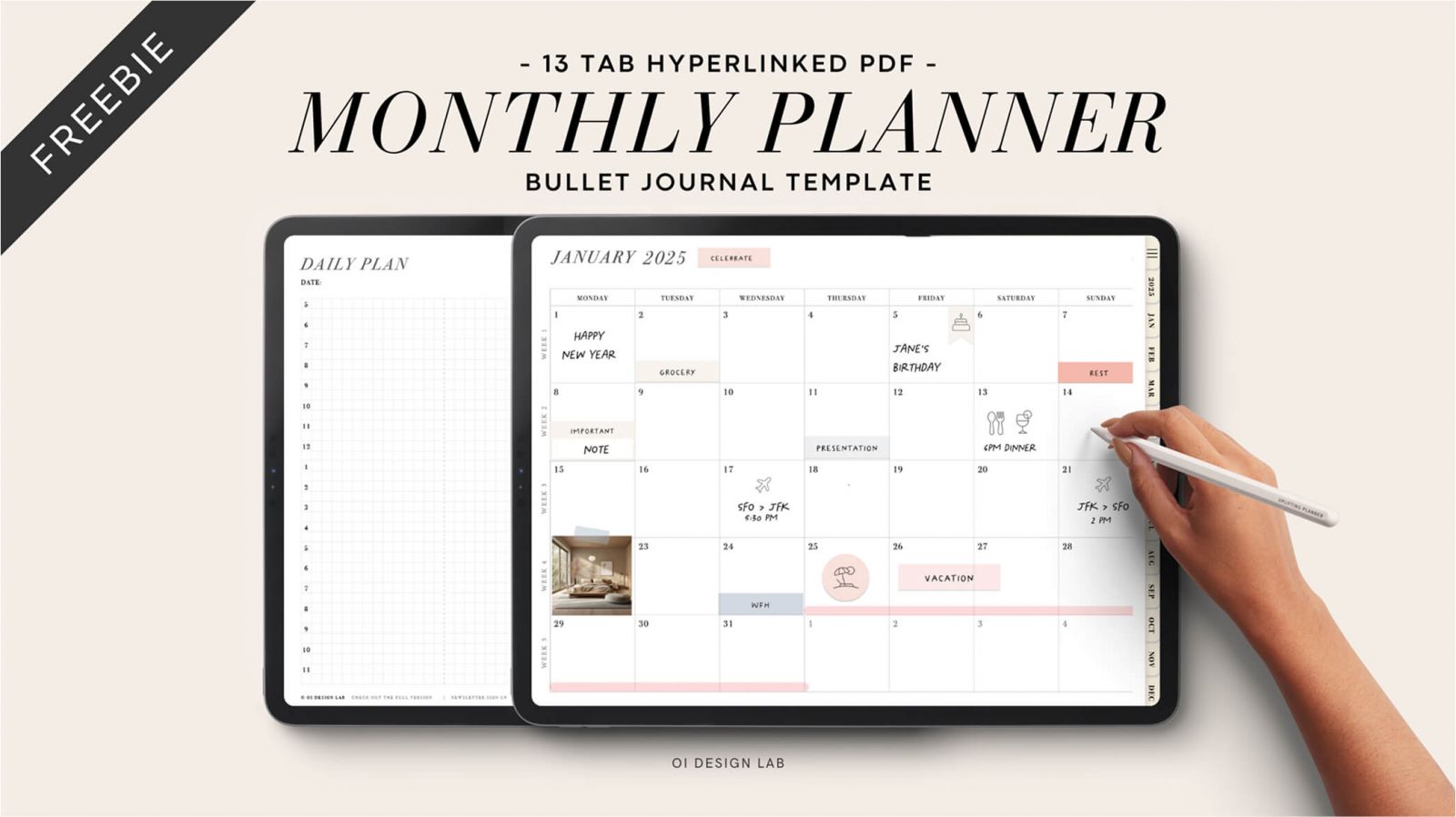 Free 2025 Monthly Digital Planner - Free Digital Planners