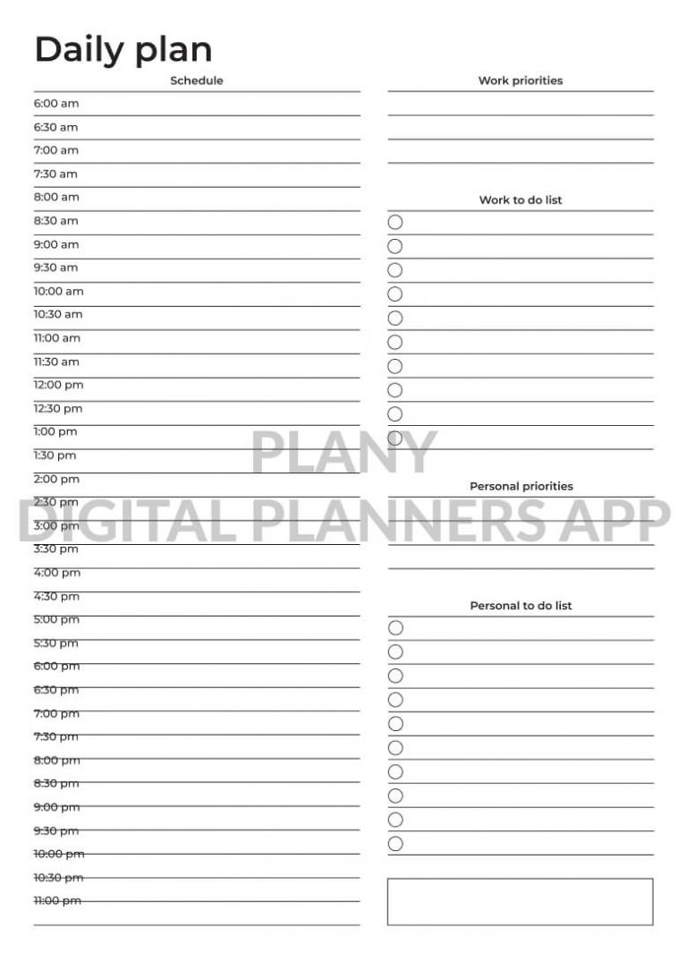 Daily digital tracker - Free Digital Planners