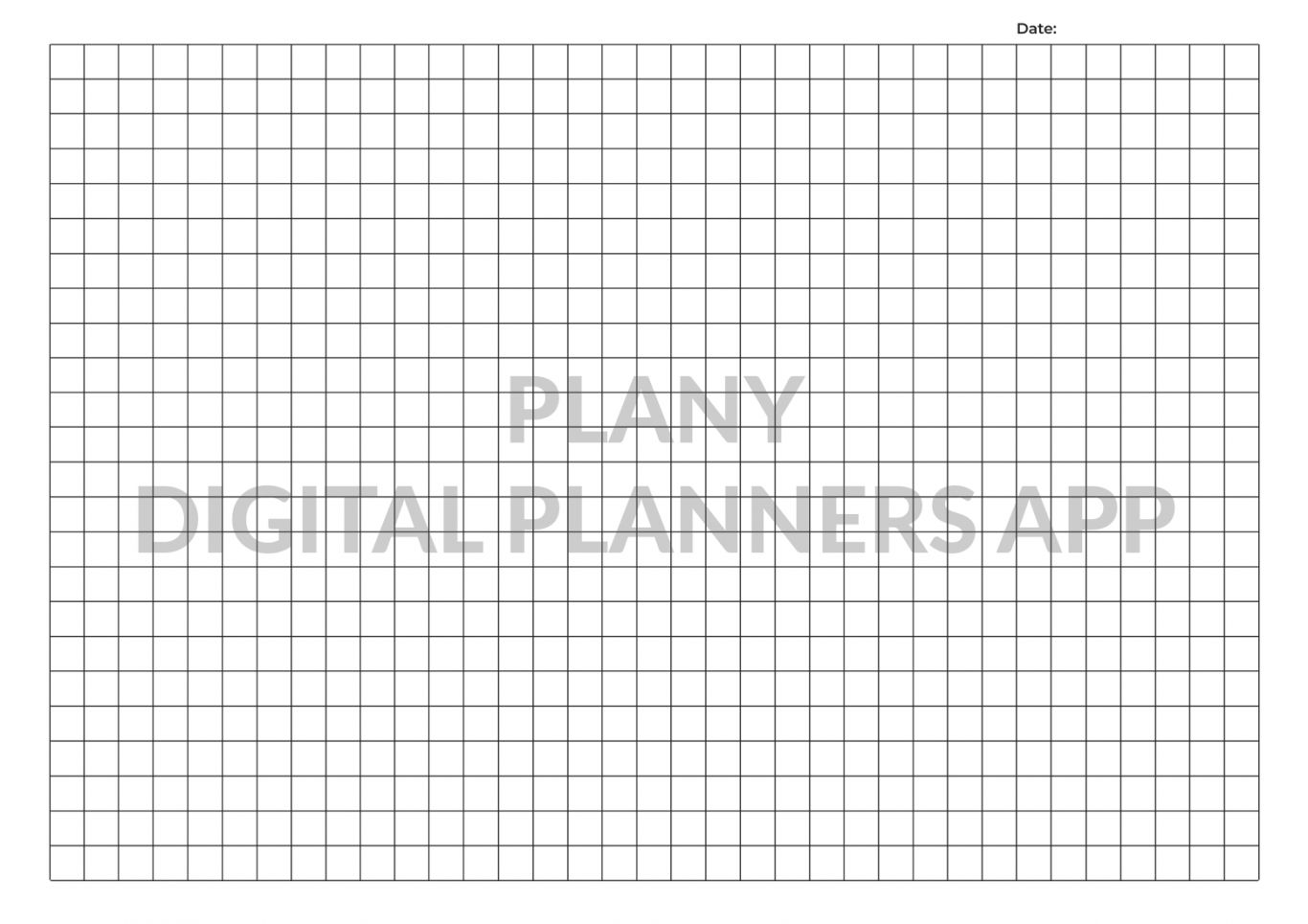 Squared horizontal notebook sheet - Free Digital Planners