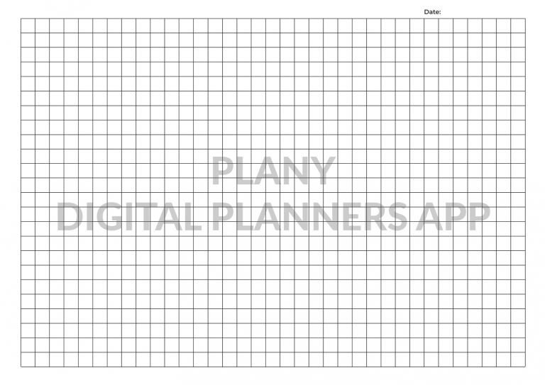 Squared horizontal notebook sheet - Free Digital Planners