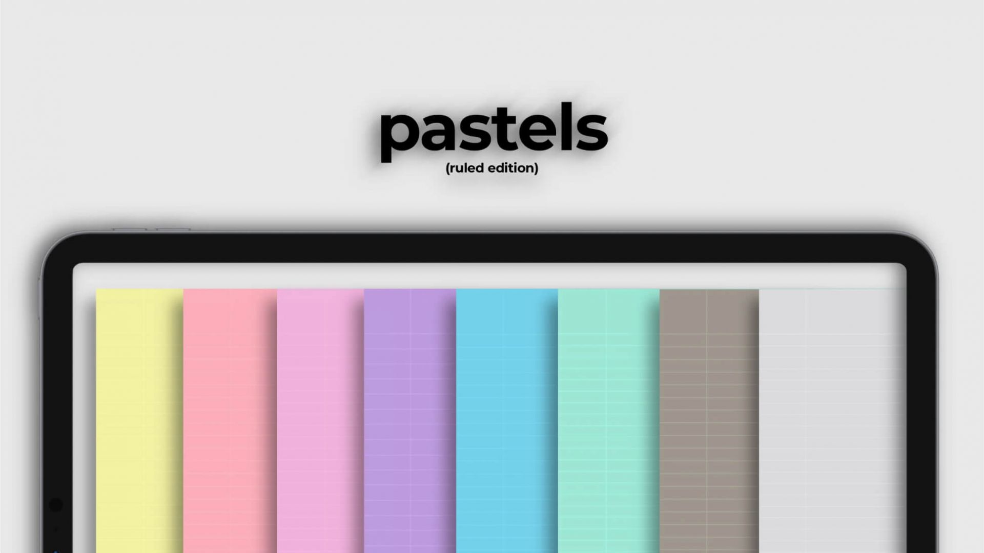 Pastels (Ruled Edition) - Digital Paper for GoodNotes, Notability and ...