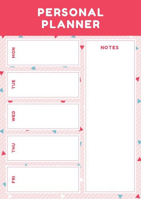 Your personal red planner - Free Digital Planners