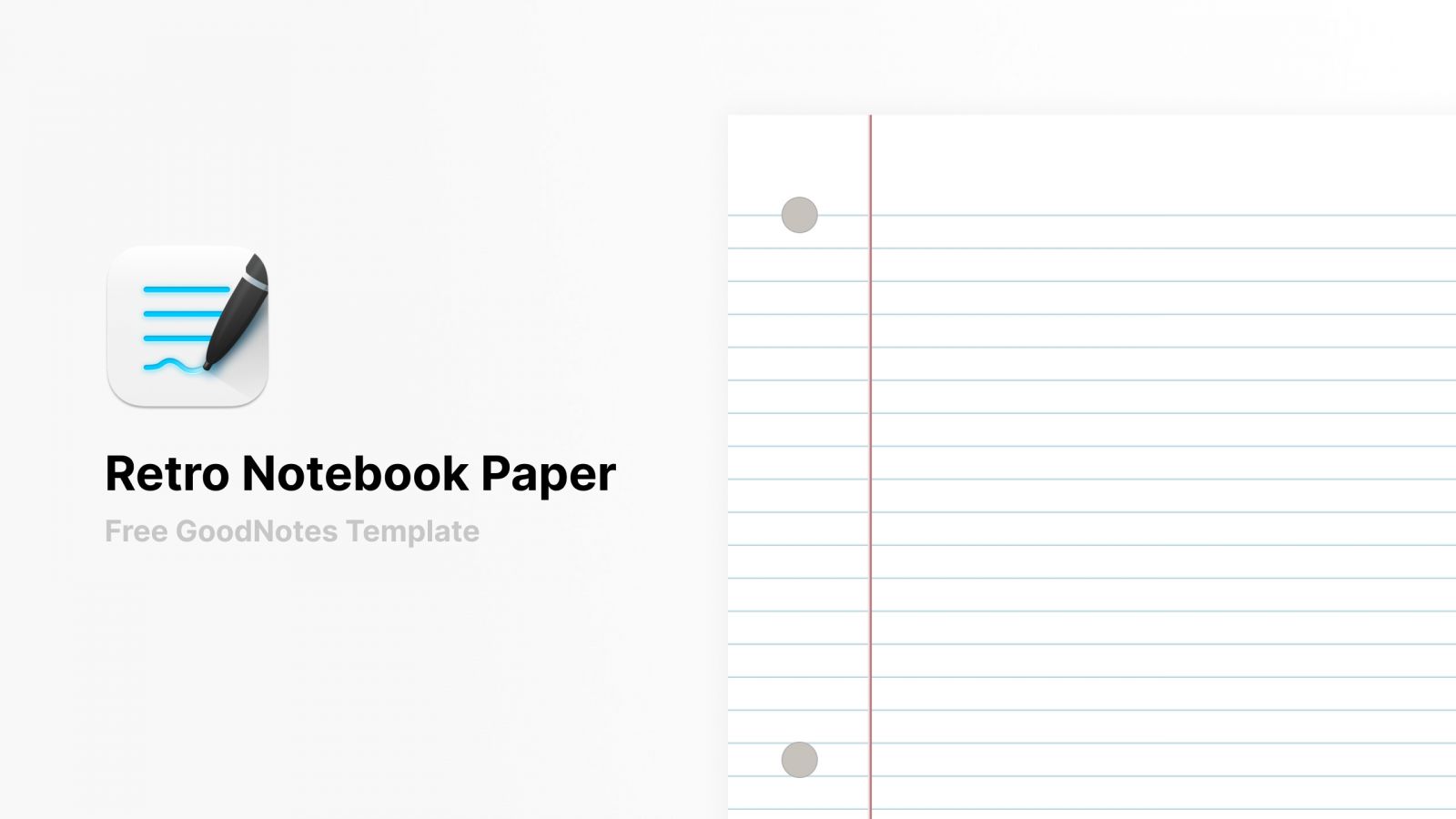 Retro Notebook Paper - Free Digital Planners