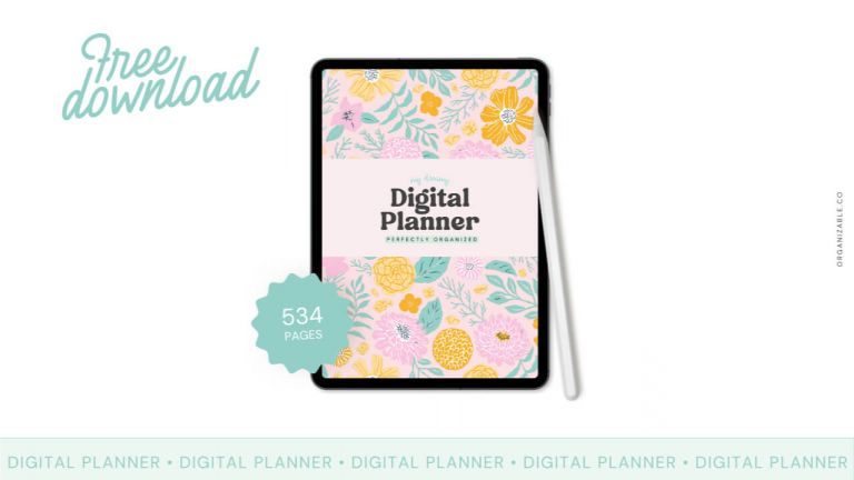 Undated Digital Daily Planner - 384 Pages, Fully Hyperlinked - Free ...