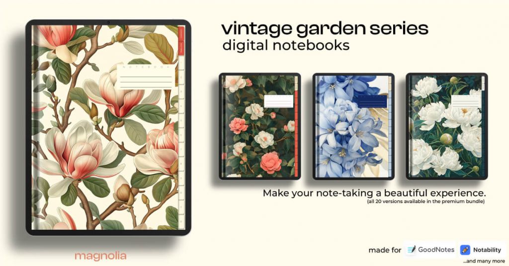 Digital Notebook Magnolia - Free Digital Planners