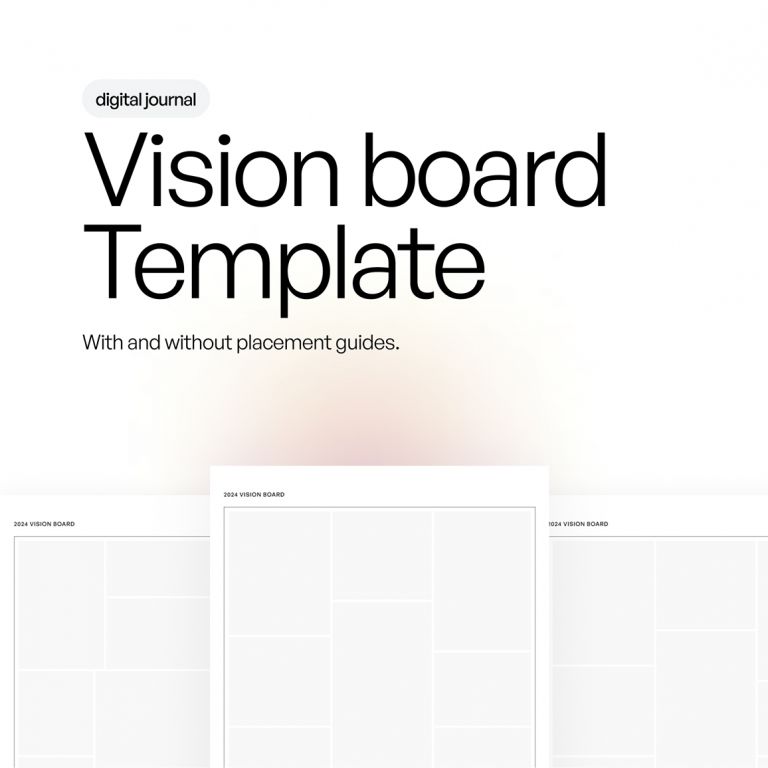 Vision Board Templates - Free Digital Planners