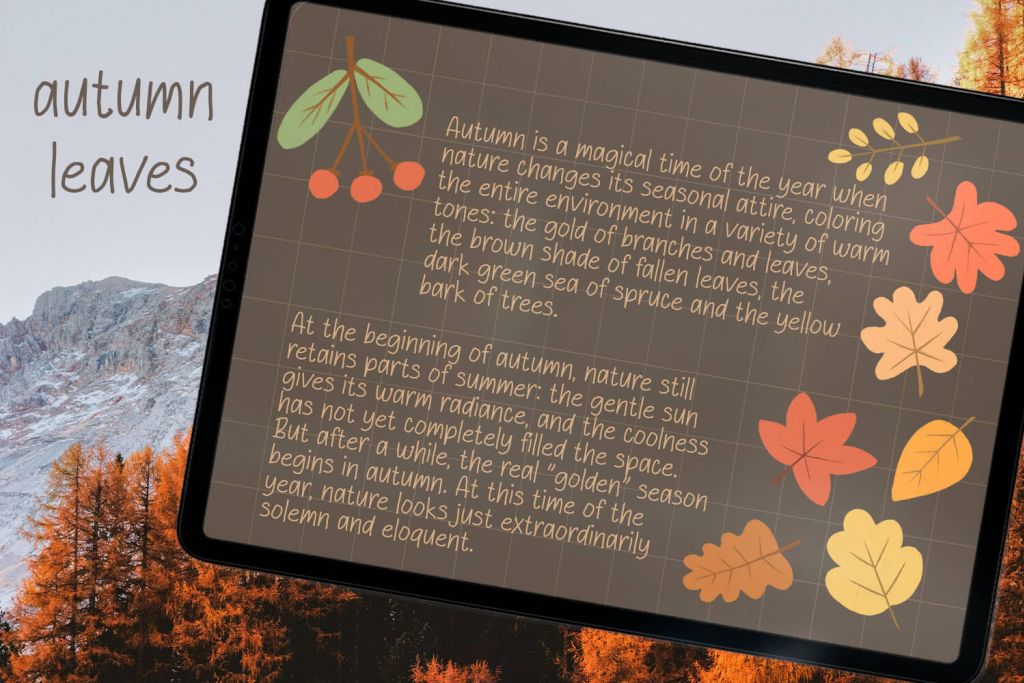 Autumn leaves - Free Digital Planners