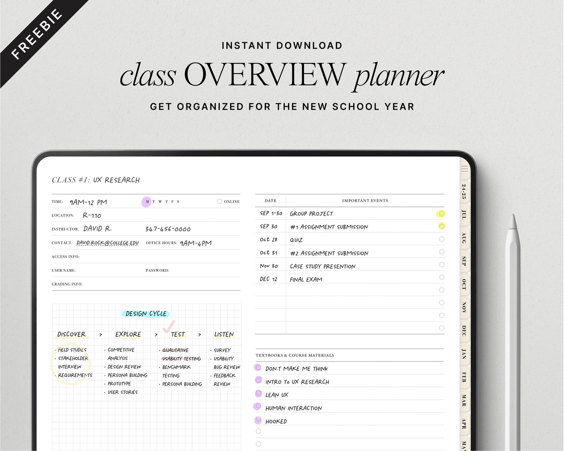 80+ free planners to download - Free Digital Planners
