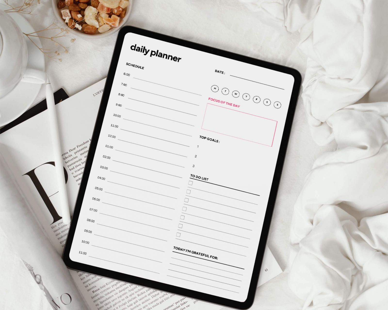 Free Daily Planner - Printable Or Digital Use - Free Digital Planners