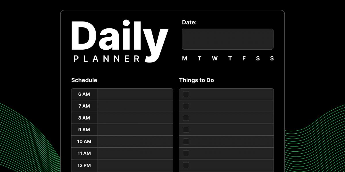 Daily Overview Template - Free Digital Planners