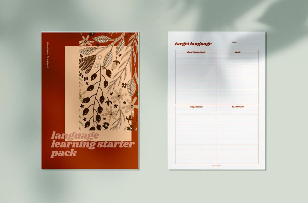 Amazing Language Study Planner - Free Digital Planners