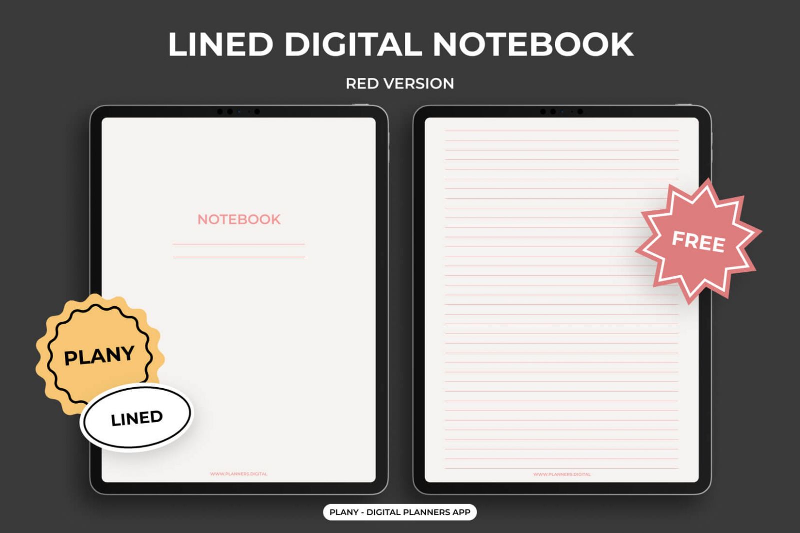 Lined digital notebook - Free Digital Planners