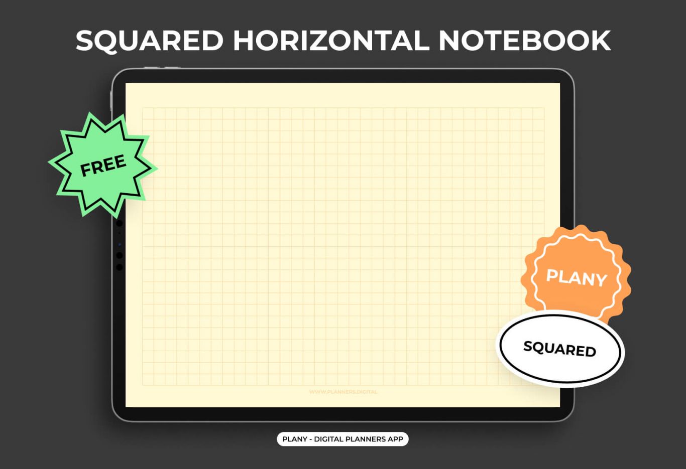 Squared horizontal notebook - Free Digital Planners