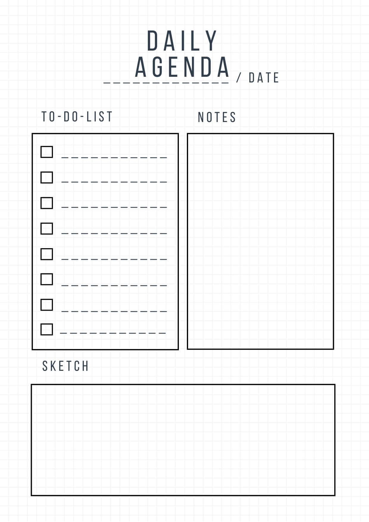 Daily Agenda Pdf Planner Free Digital Planners