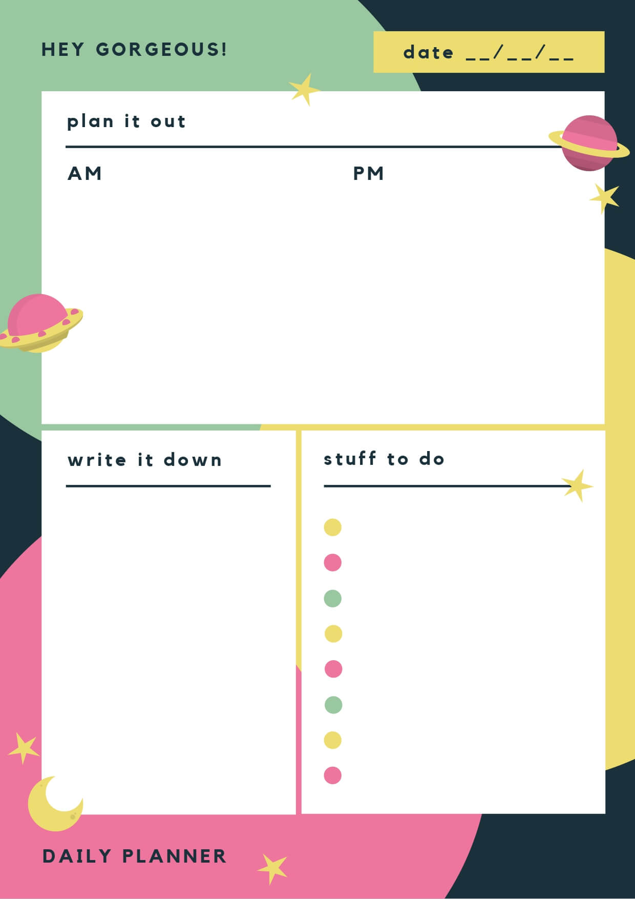 Gorgeous FREE PDF Planner Free Digital Planners