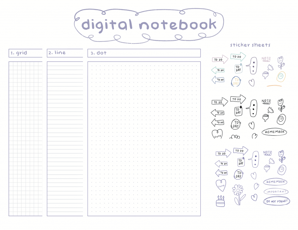 Digital Notebook (purple) - Free Digital Planners