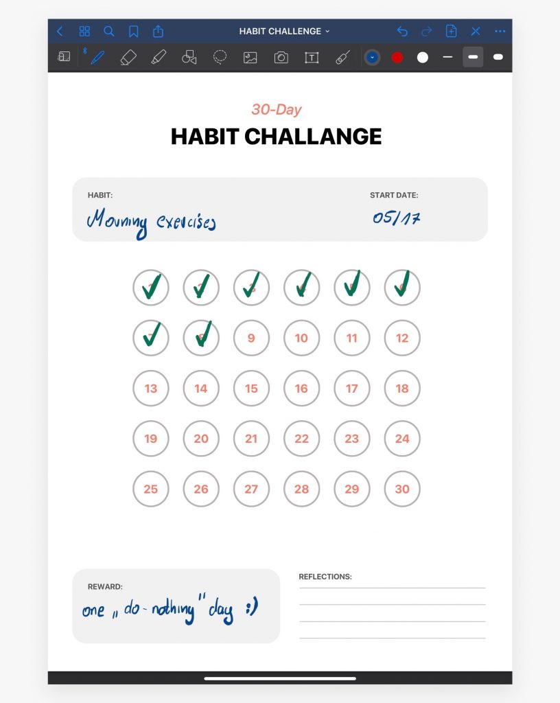 30-Day Habit Tracker Template - Free Digital Planners