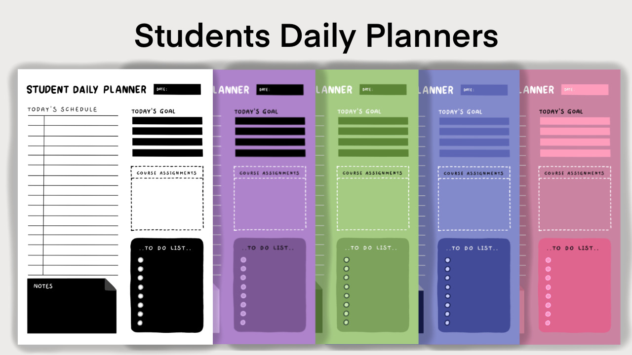 Student Daily Planner - Free Digital Planners