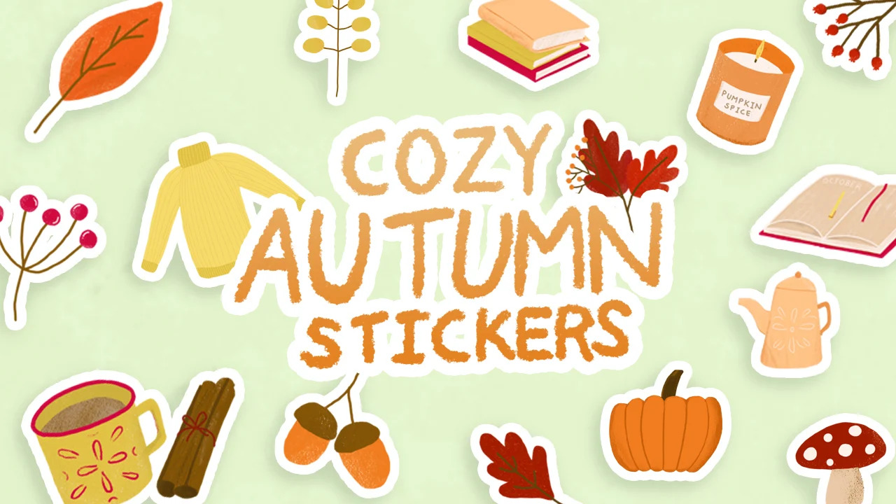 Autumn Cozy Digital Sticker- Good Note Stickers - Free Digital Planners