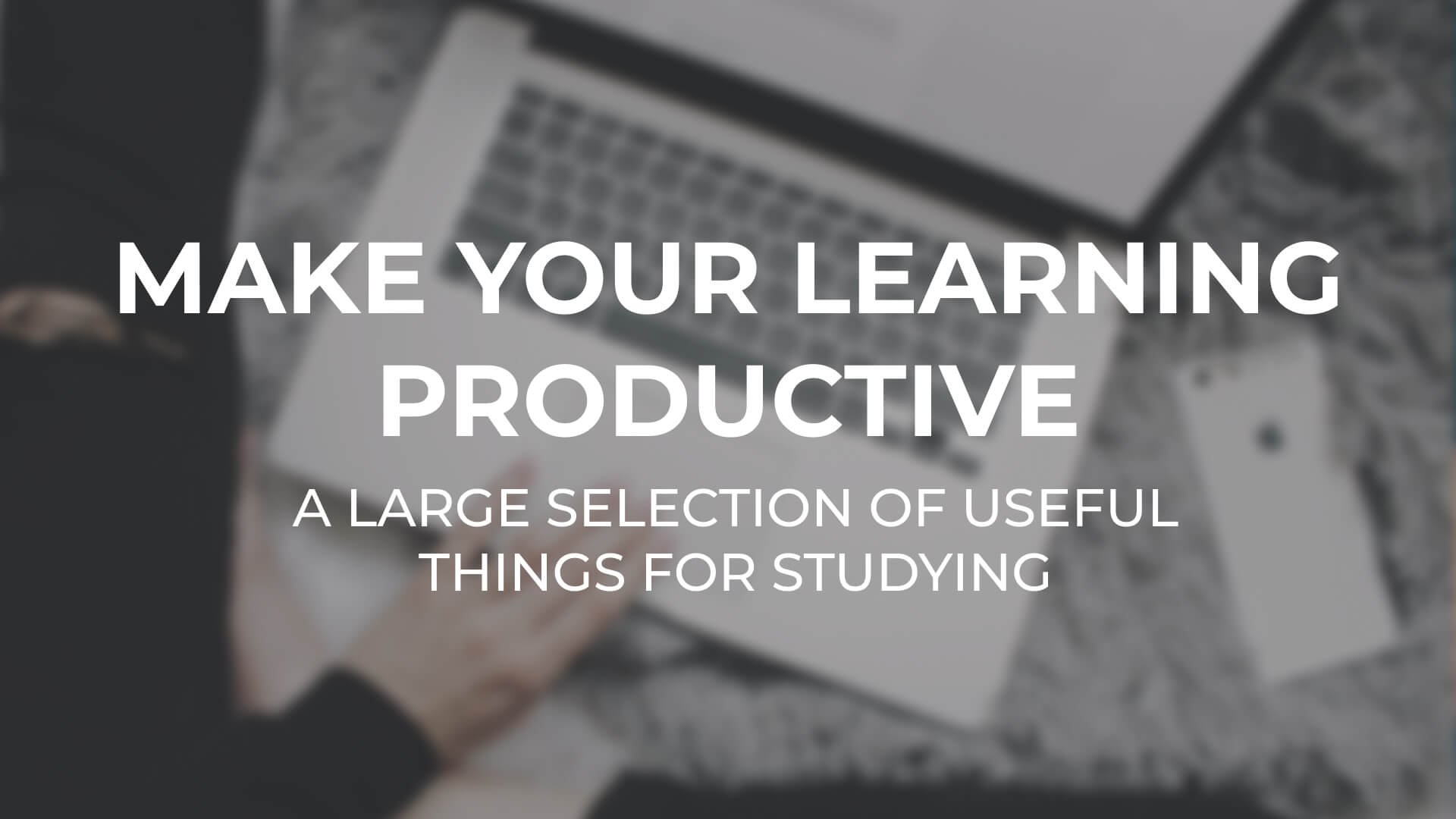 A large selection of useful things for studying - Free Digital Planners