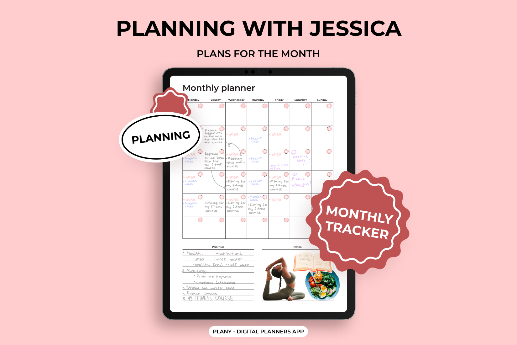Planning with Jessica: plans for the month - Free Digital Planners