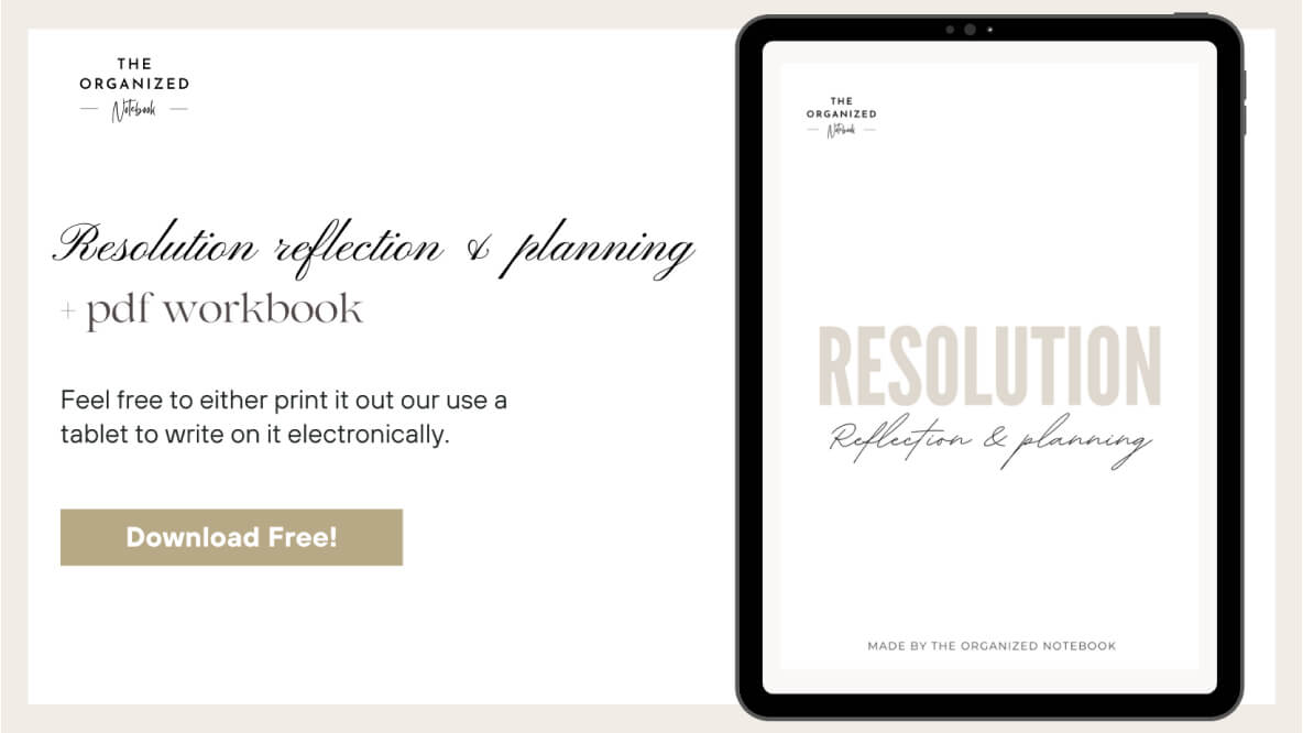 Workbook: Resolution Reflection & Planning (printable) - Free Digital ...