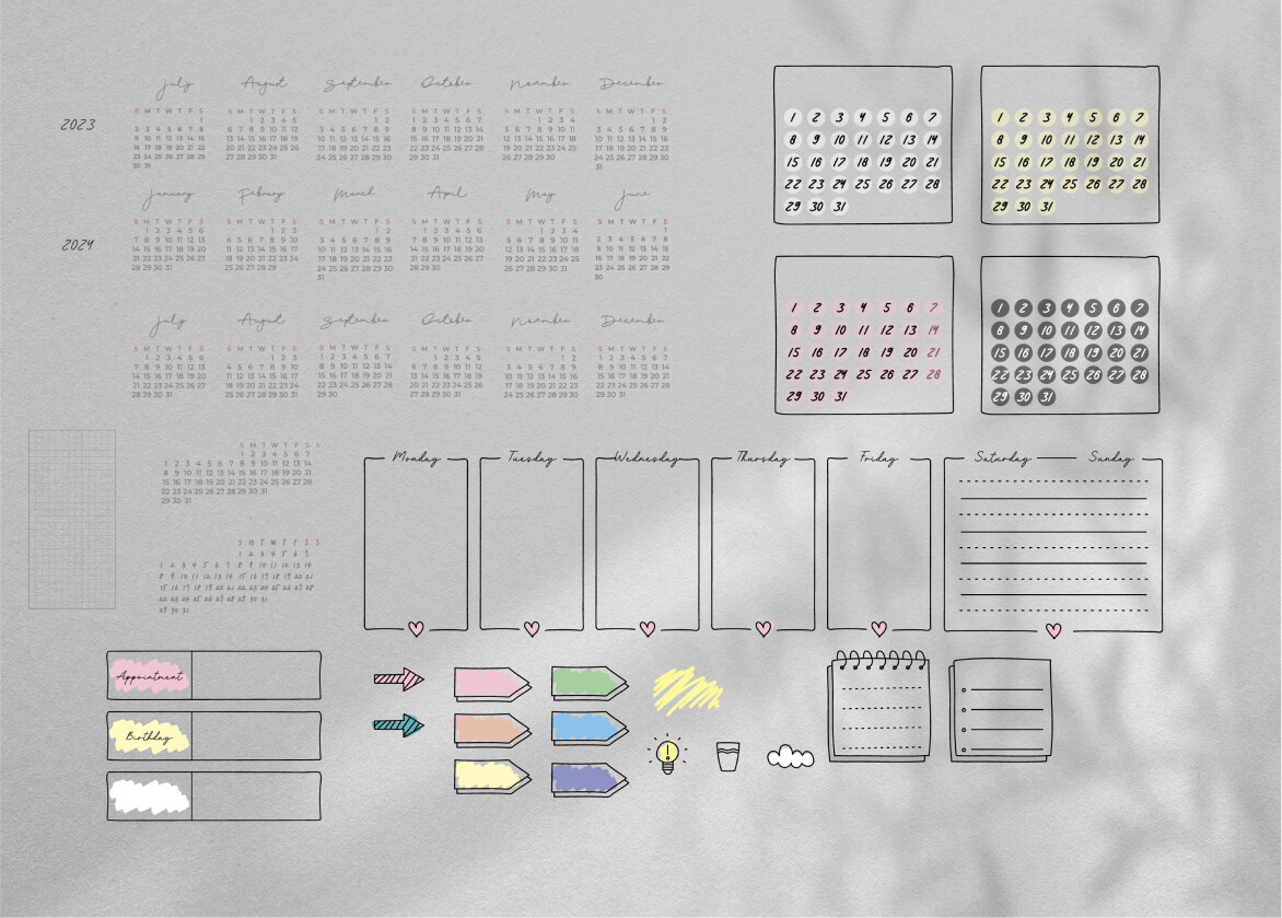 digital stickers | freeway | free download - Free Digital Planners