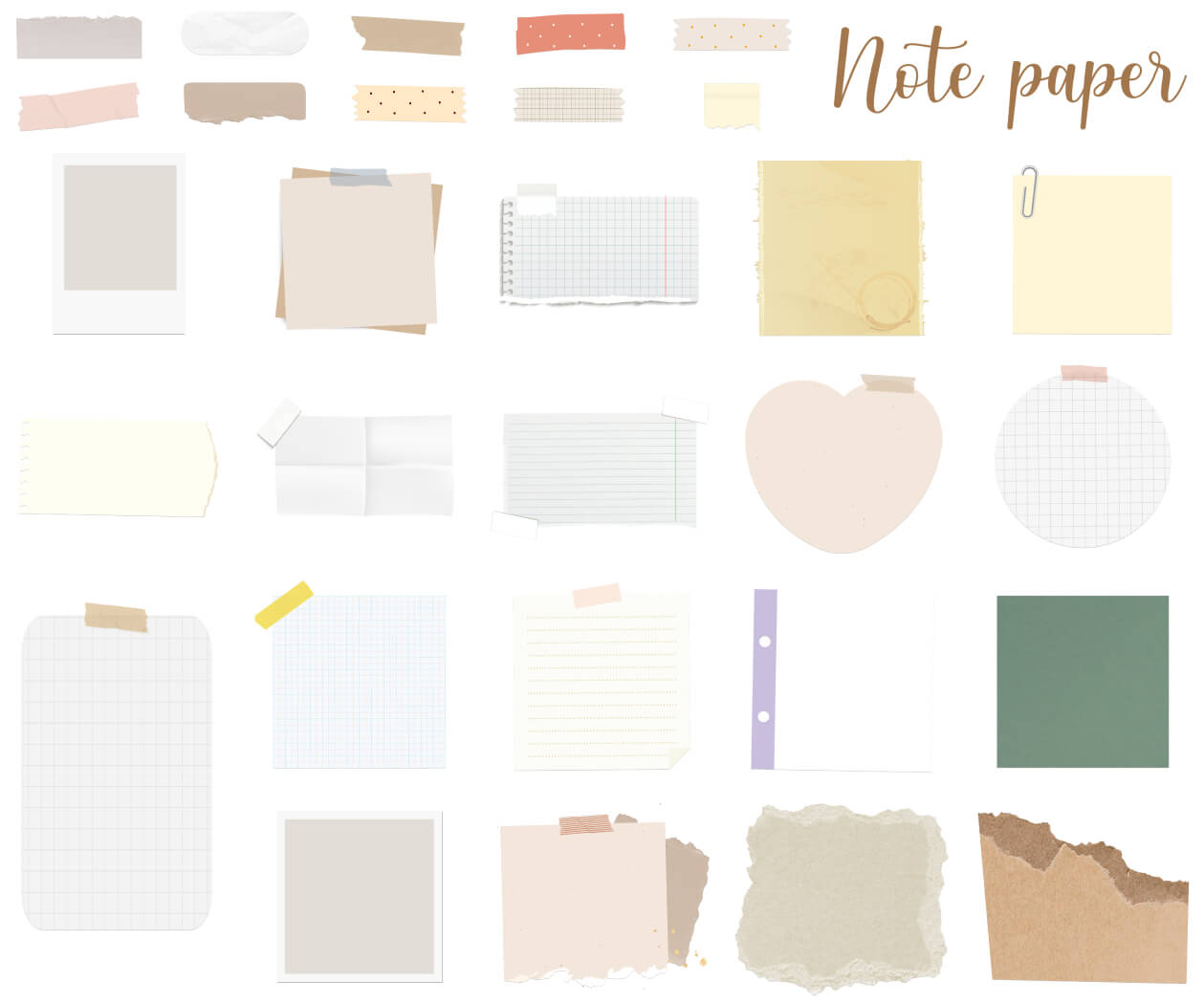 digital stickers | note paper | free download - Free Digital Planners