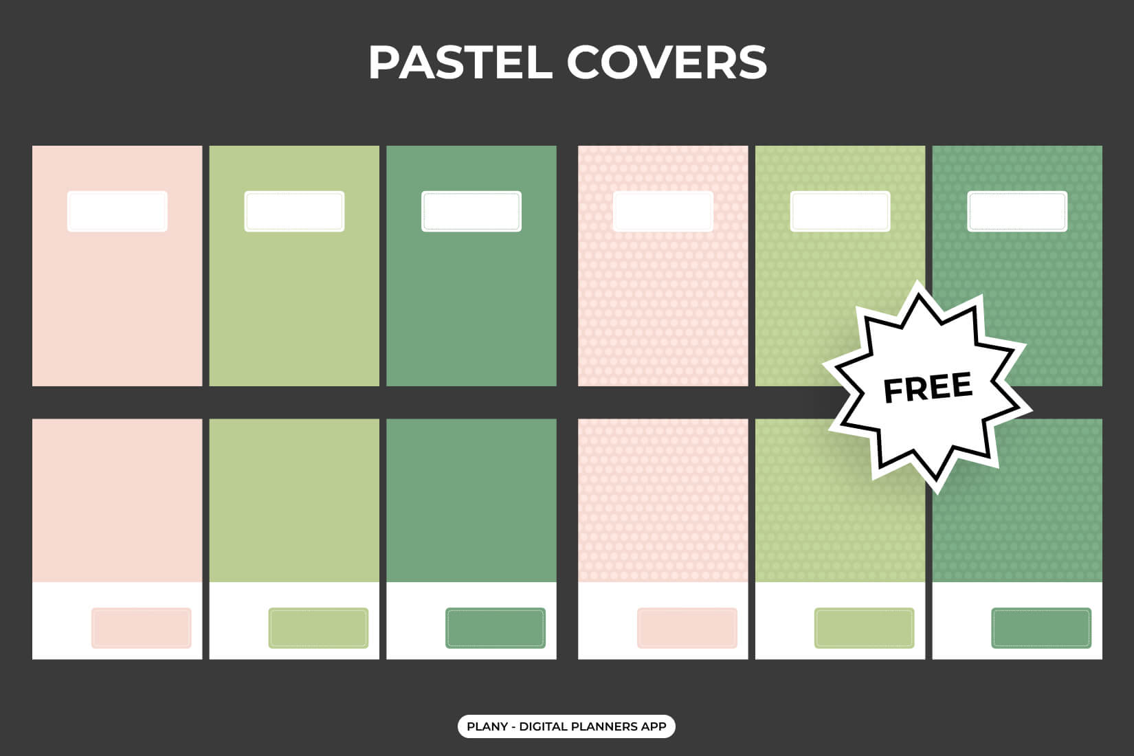 Pastel digital covers - Free Digital Planners