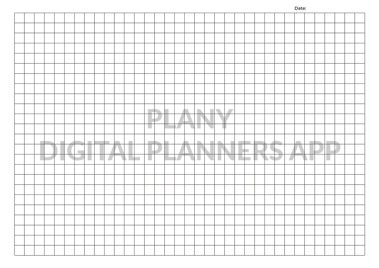 Squared horizontal notebook sheet - Free Digital Planners