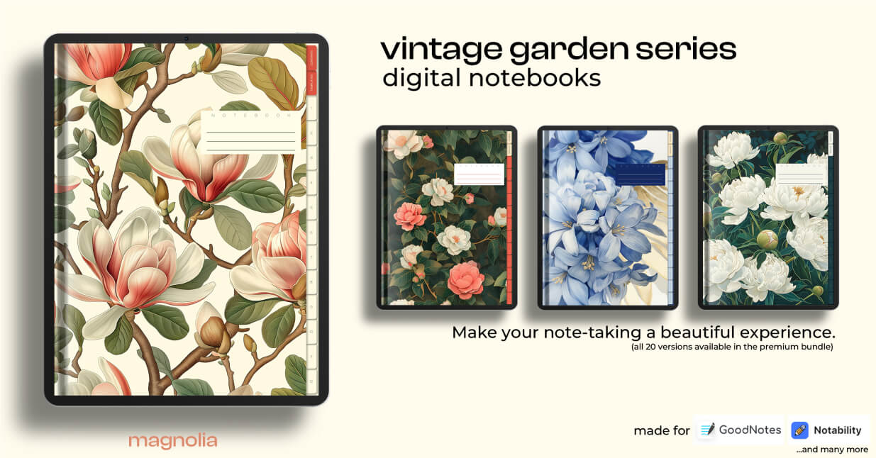 Digital Notebook Magnolia - Free Digital Planners