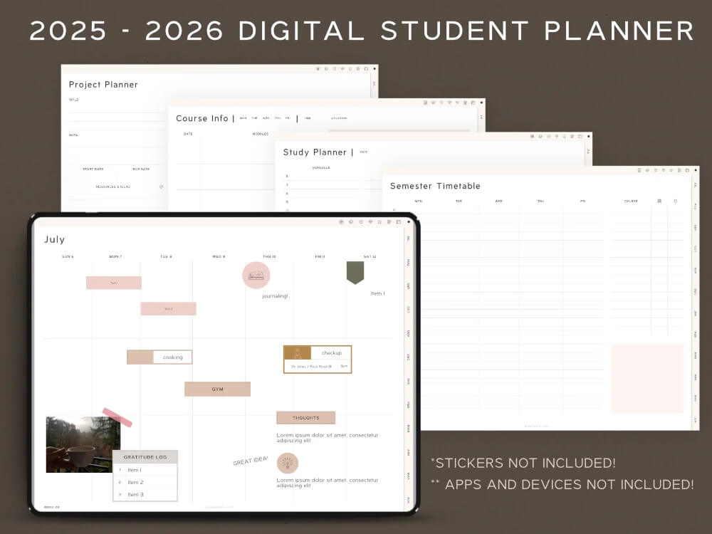 2025-2026 Digital Student Planner - Free Digital Planners