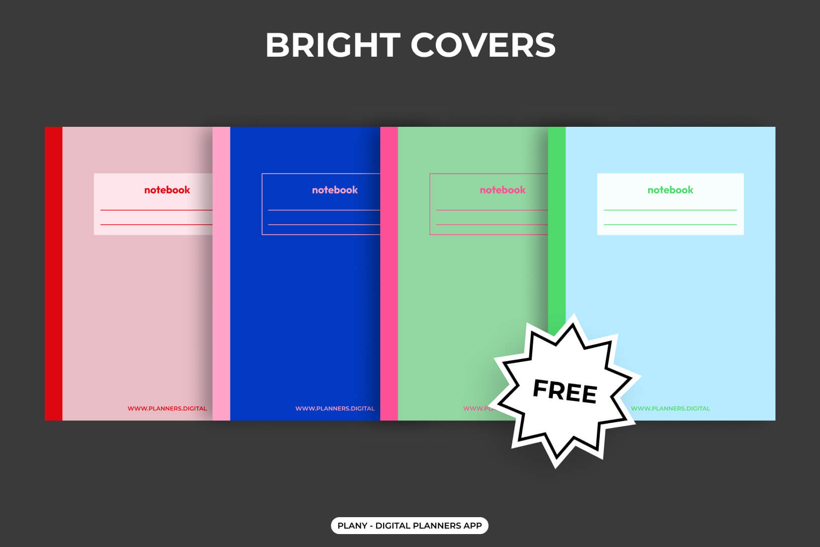 Bright covers - Free Digital Planners