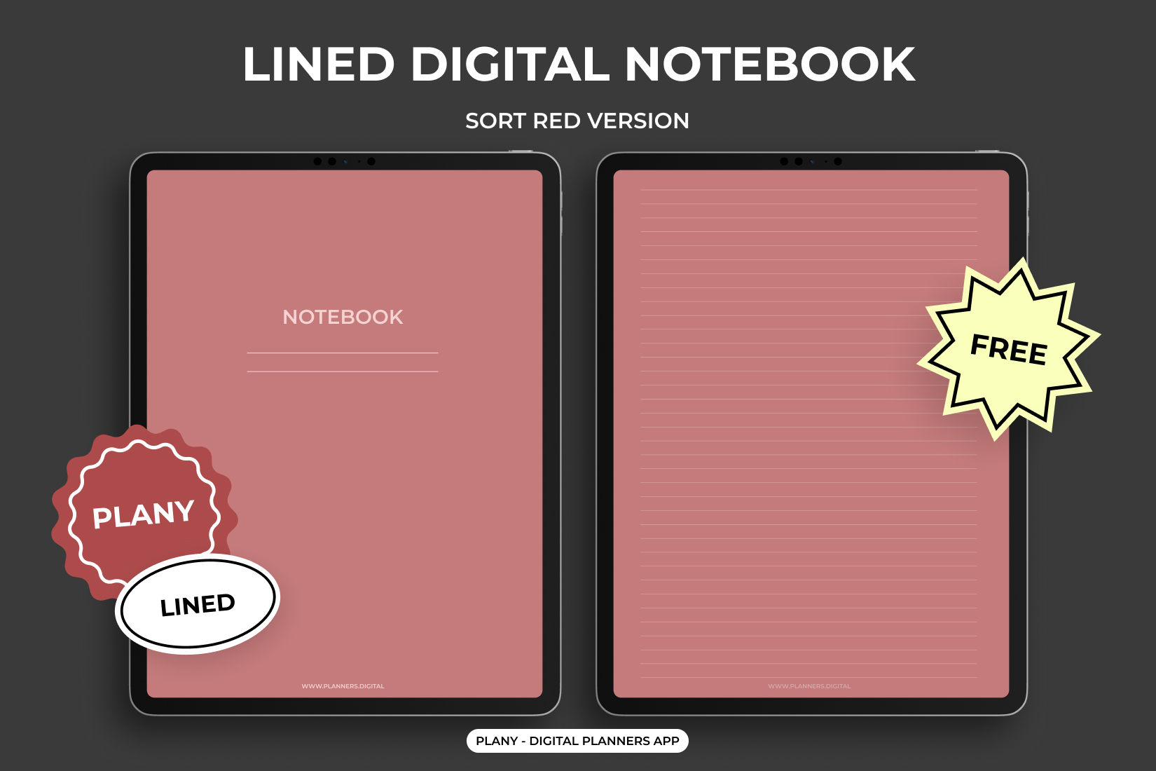 Lined digital notebook - Free Digital Planners