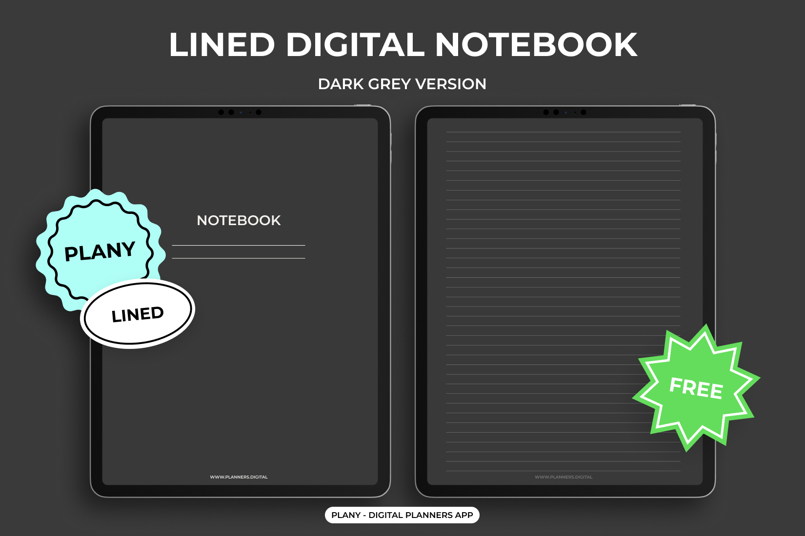 Lined digital notebook - Free Digital Planners