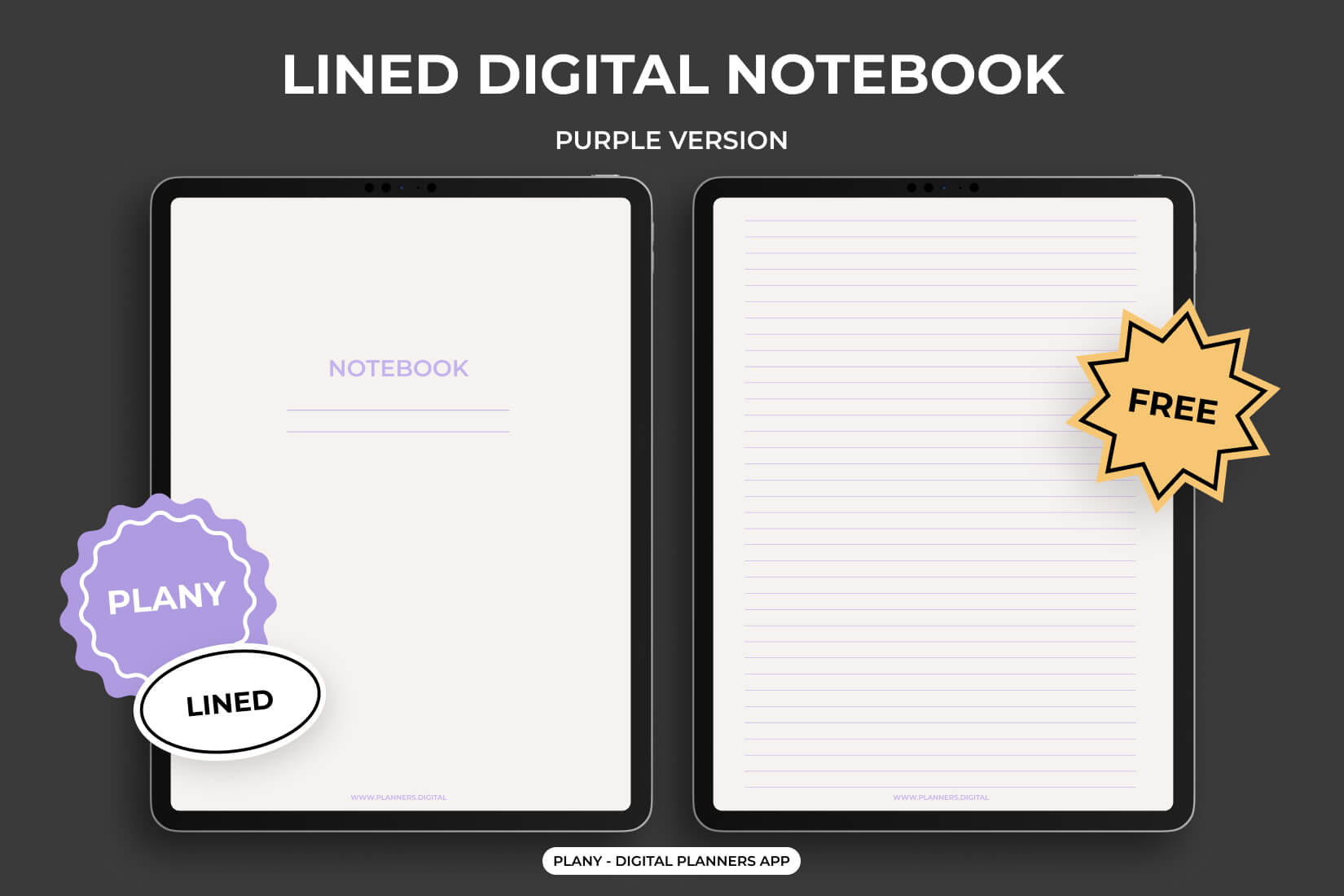 Lined digital notebook - Free Digital Planners