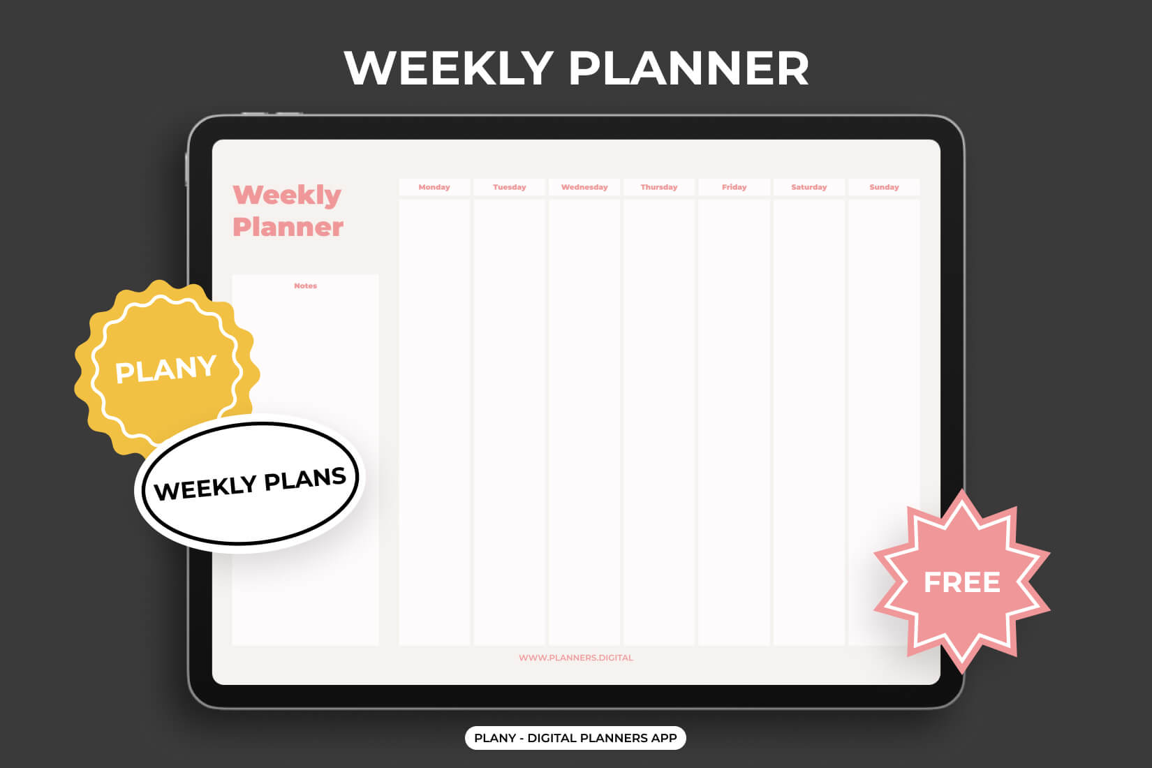 Weekly planner - Free Digital Planners